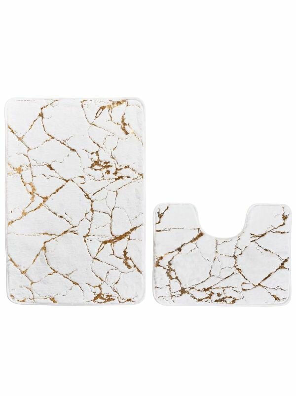 Набор ковриков NK-02 для ванной и туалета белый