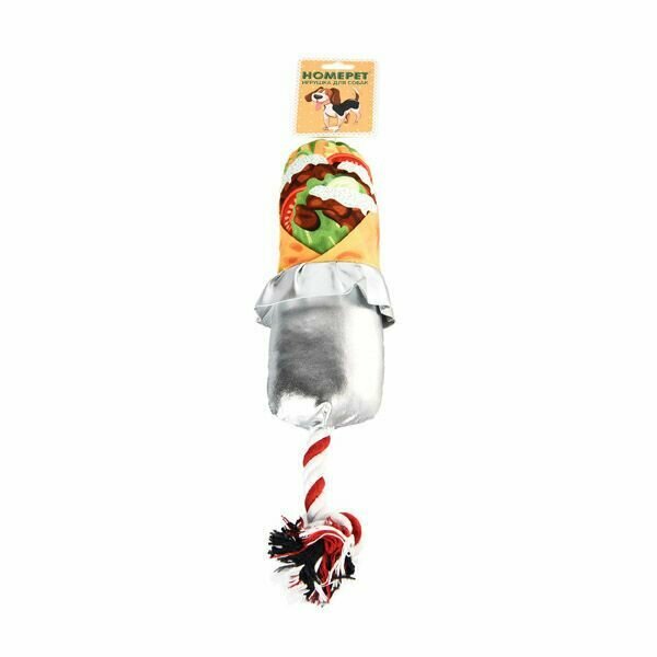 Homepet Игрушка для собак, Ролл с курицей, с пищалкой, 37,5х10 см.