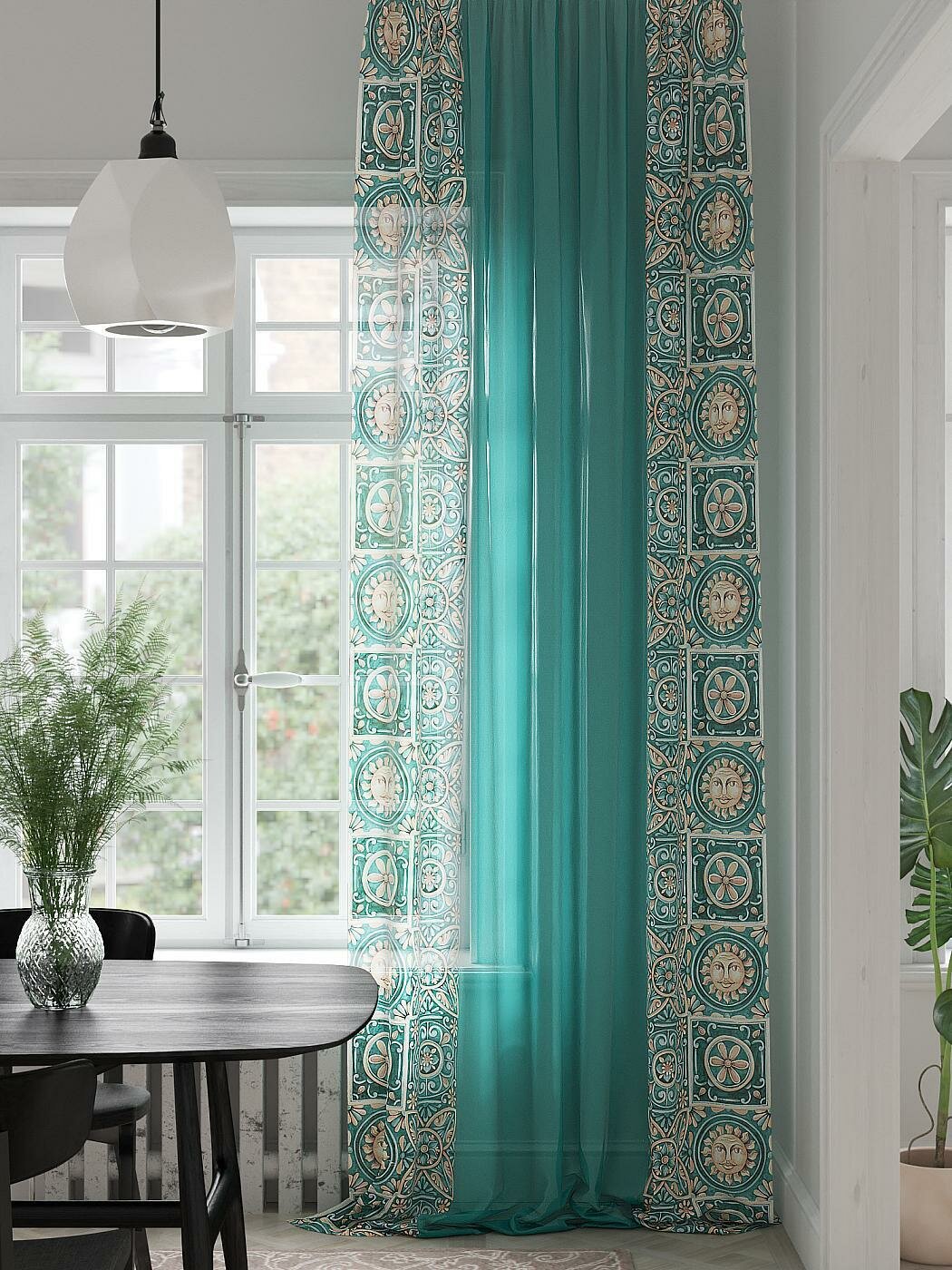Тюль AT HOME Рефентер высота 280 см, ширина 150 см, крепление - шторная лента, Бежевый