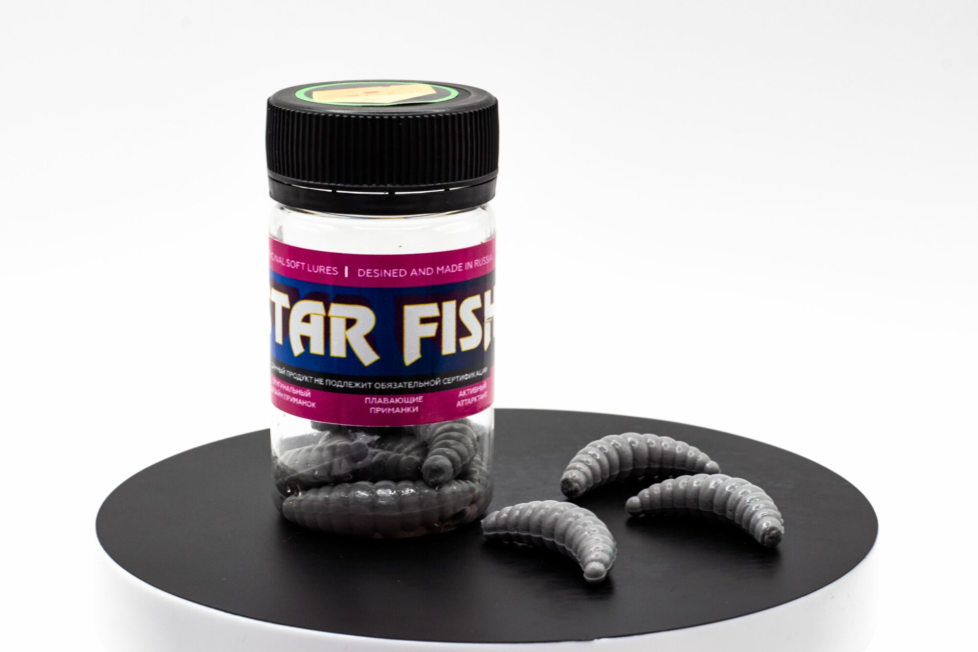 Форелевая силиконовая приманка Maggot 1.3. серый