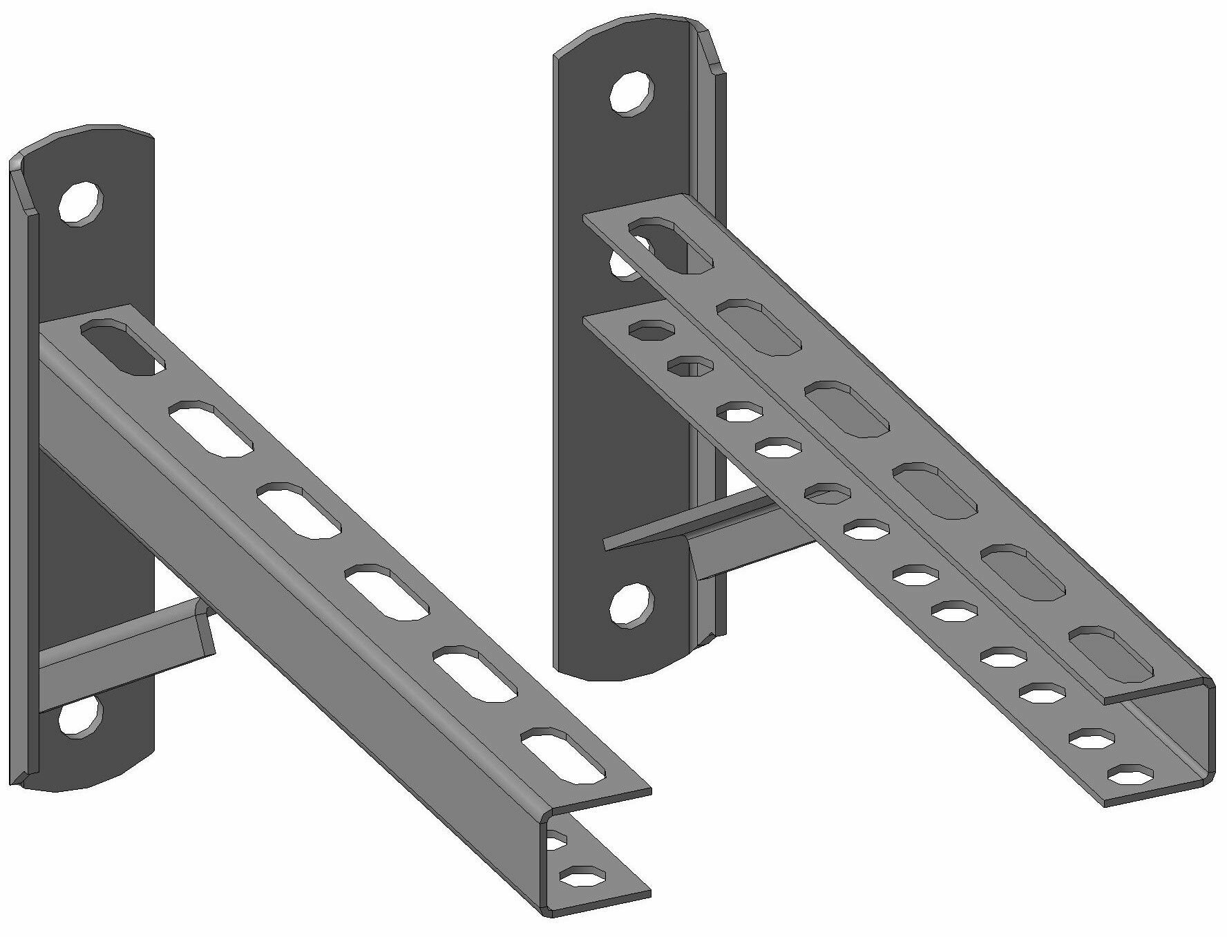 Комплект кронштейнов П-образных из оцинкованной стали 300мм.