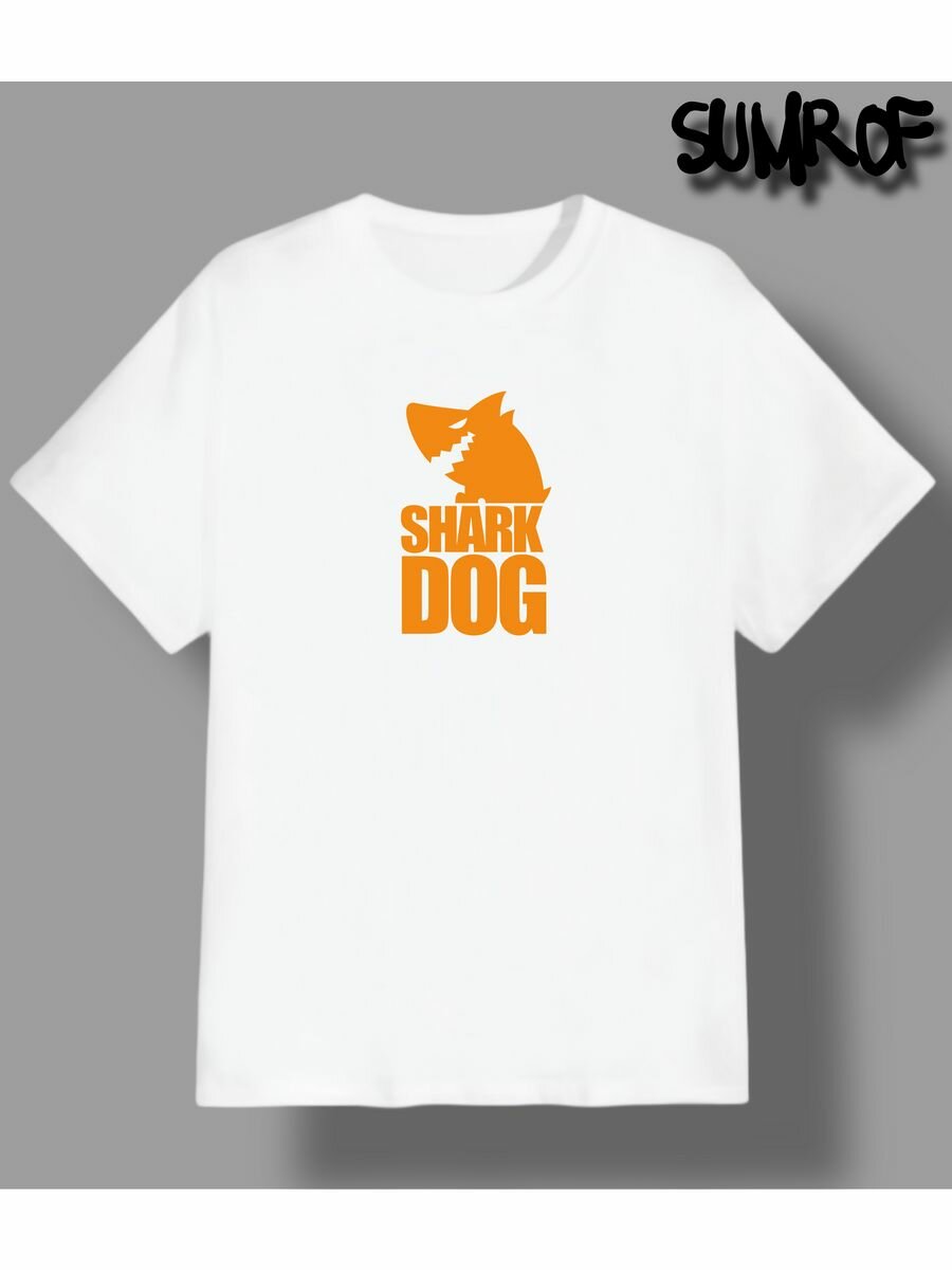 Футболка с надписью акула собака shark dog
