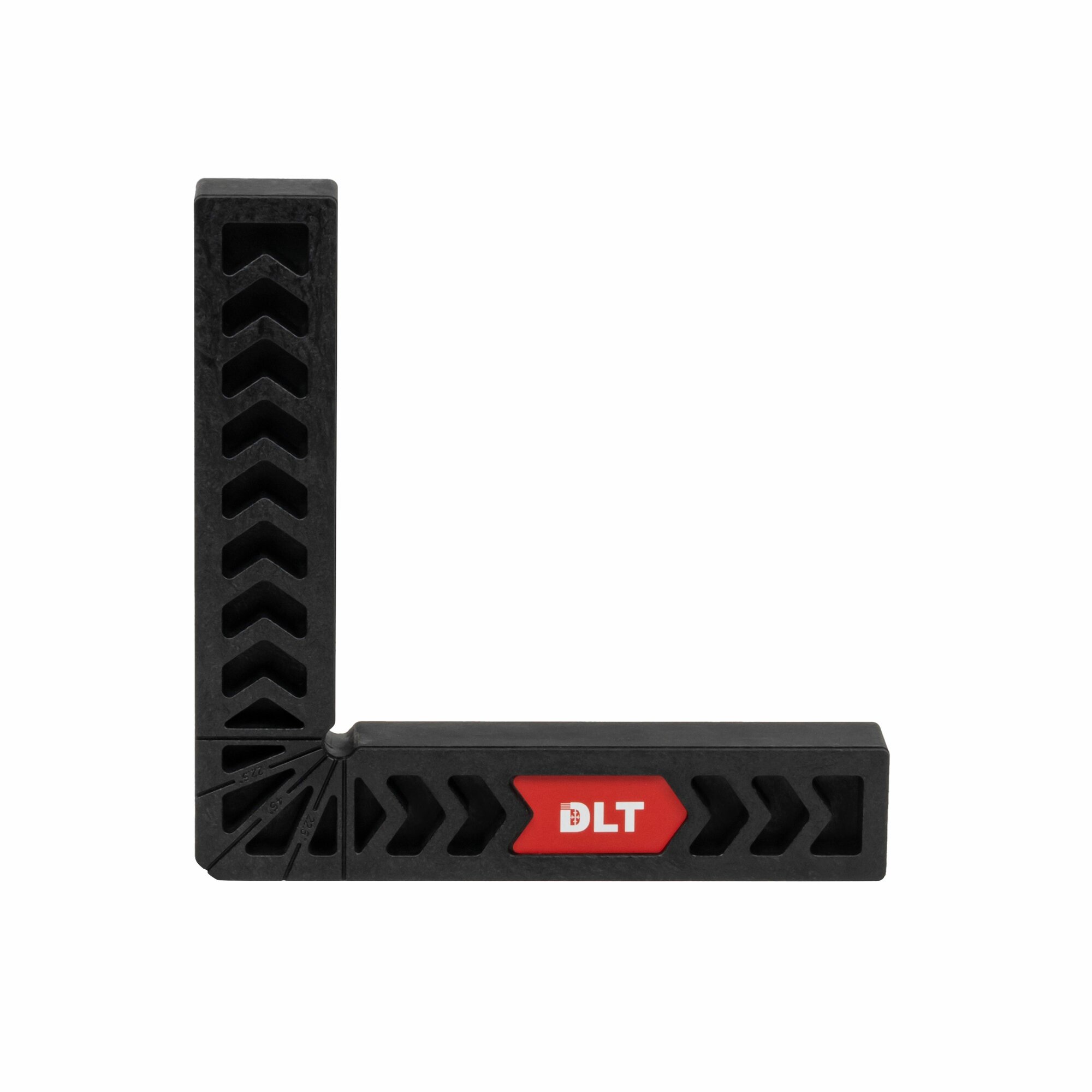 Угольник столярный пластиковый DLT, 160x160мм, черный, арт.86710