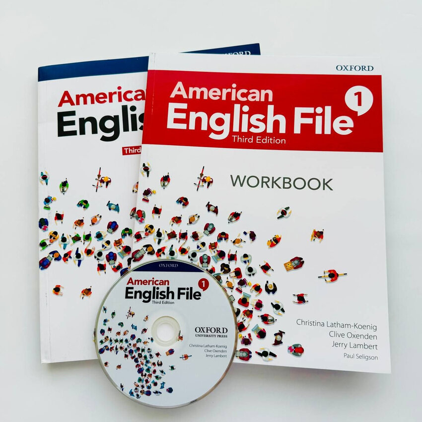 American English File 1, 3 издание. Полный комплект: Student's Book (учебник) + Workbook (рабочая тетрадь) + CD/DVD