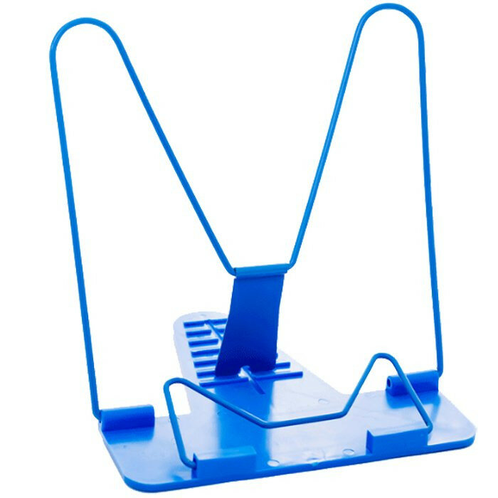 Подставка для книг (Attomex) никелированный металл и пластик Синяя 18х17см арт.8063012. Количество в наборе 2 шт.