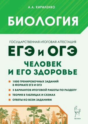 Биология. ЕГЭ и ОГЭ. Раздел Человек и его здоровье . Тематический тренинг.