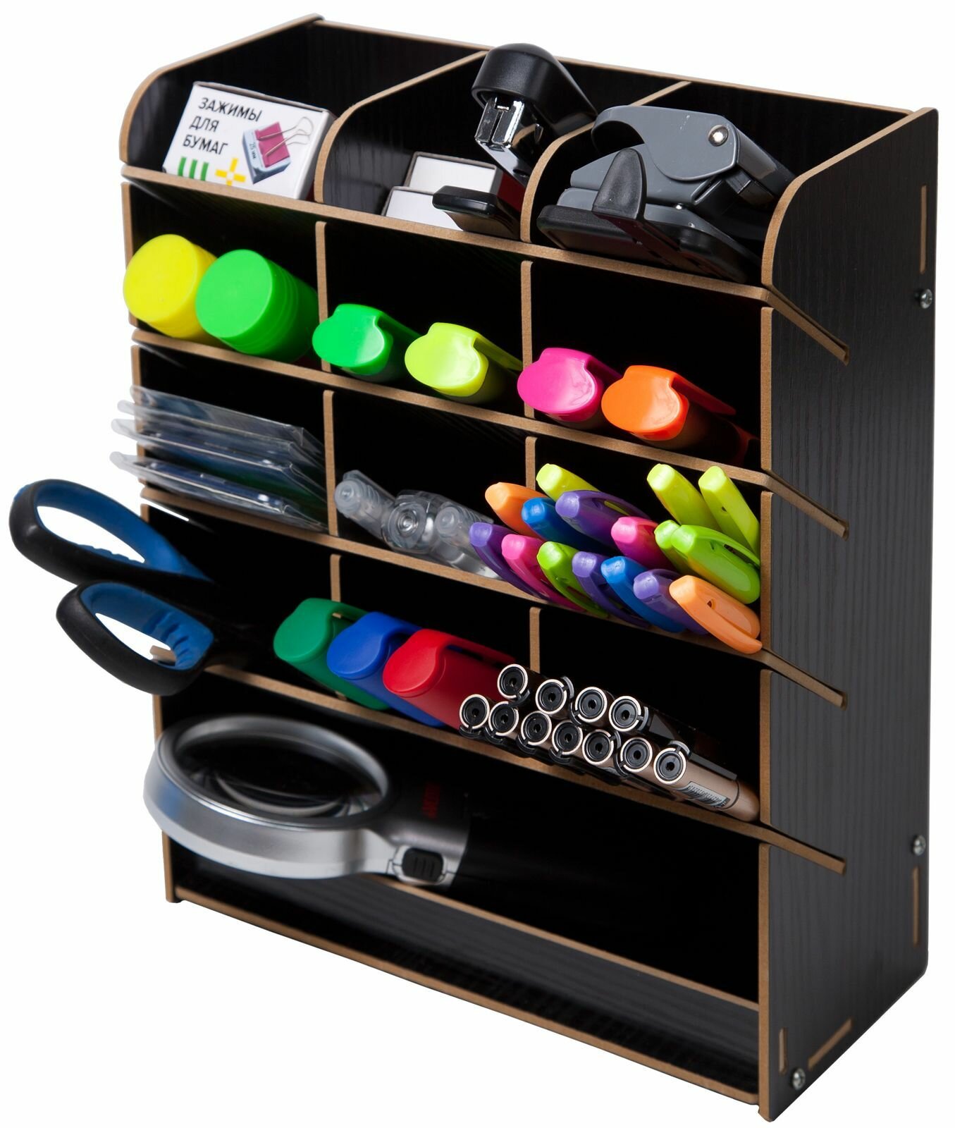 Органайзер для канцелярии ручек маркеров Largo. Карандашница 21x9,2x25,5 см