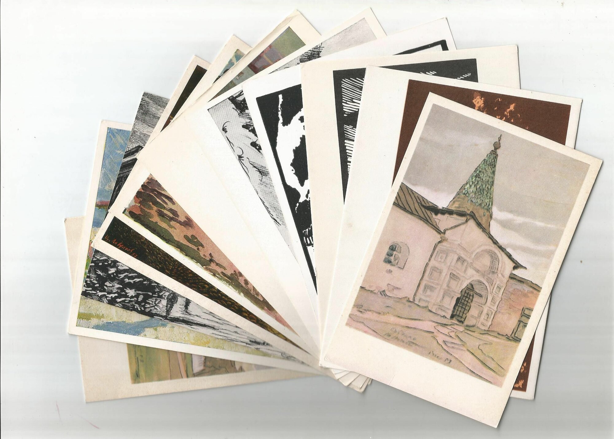 Набор открыток СССР 1954-1963 год. Изогиз, ГЭ , Разные издательства - Искусство. Чистые 11 штук.