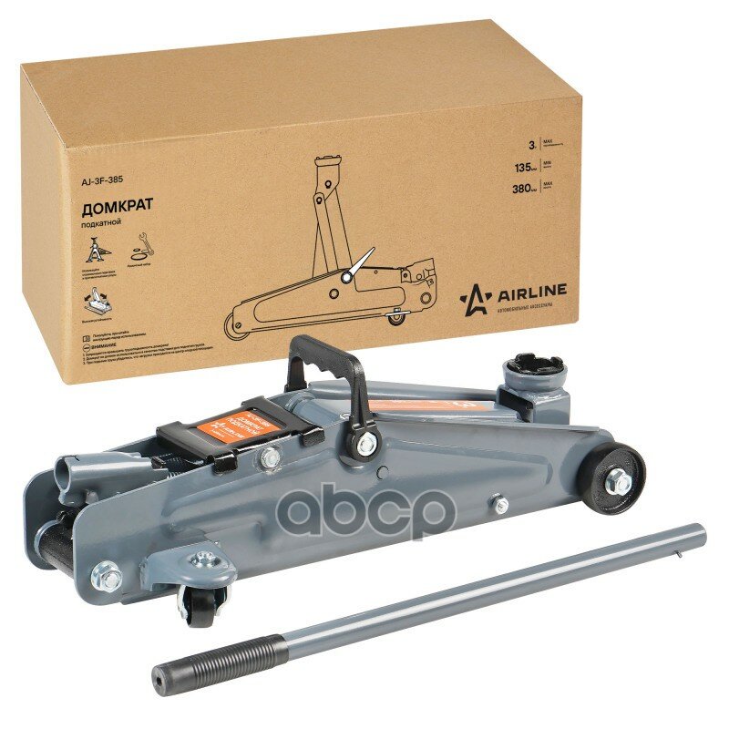 Домкрат подкатной 3 т AIRLINE 133 - 385 мм AIRLINE арт. AJ-3F-385