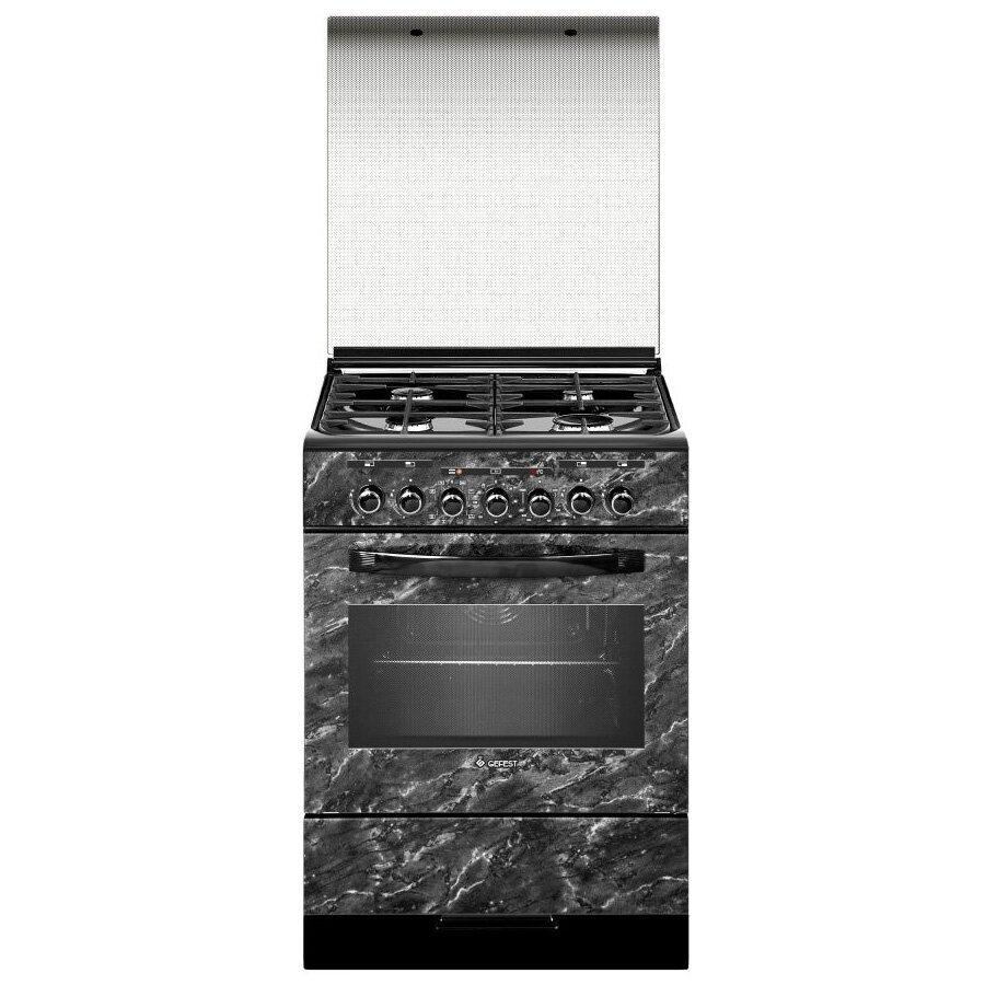 Плита газоэлектрическая Gefest ПГЭ 6302-03 0053 black marble, комбинированная