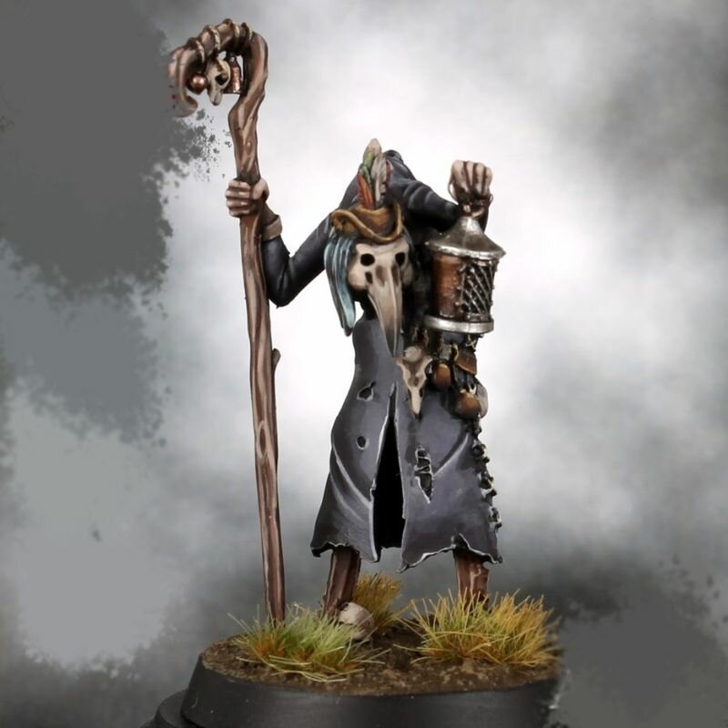 Чумной доктор (40мм) некромант миниатюра для DnD (ДнД) и других Настольных игр (НРИ, Варгеймов или РПГ), фентези тематика