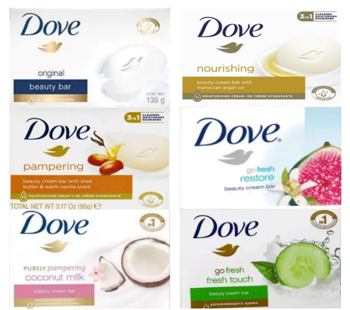 Набор крем-мыла Dove, 6 шт по 135 г