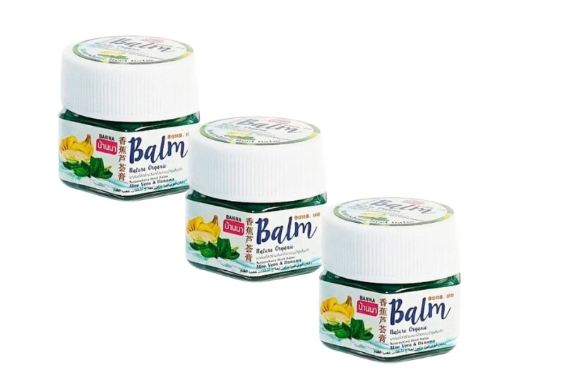 Бальзам Banna, Банан и Алое Вера, для стоп, питающий, 25 г, 3 шт.