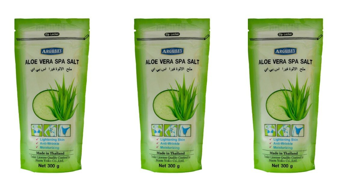 Скраб для тела Yoko Aloe vera Spa Salt, с Алоэ вера, солевой, сужающий поры, увлажняющий, 300 гр, 3 шт.