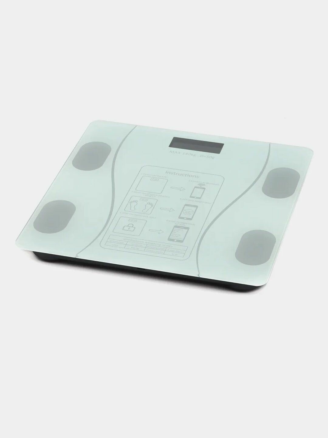 Напольные умные весы с ИМТ, электронные, совместимые с IOS и Android, белые