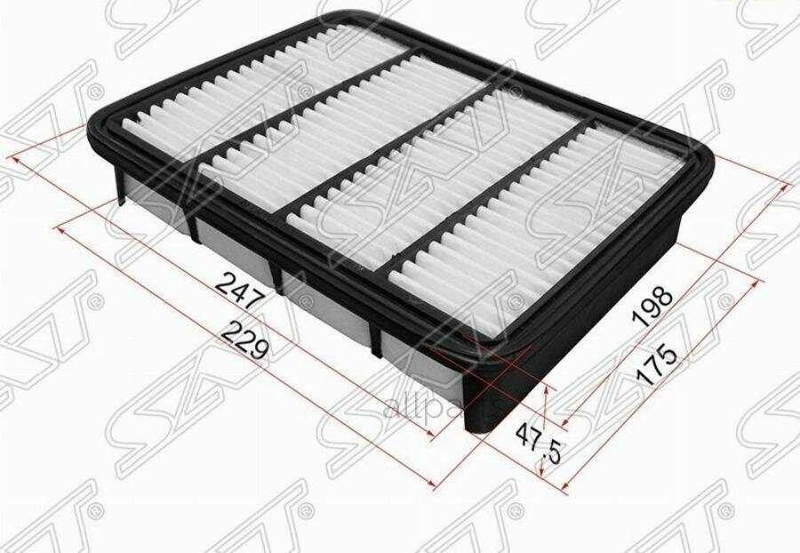 SAT ST-XR529773 Фильтр воздушный Ford Ranger USA 97-03 / Mitsubishi Galant 96-03
