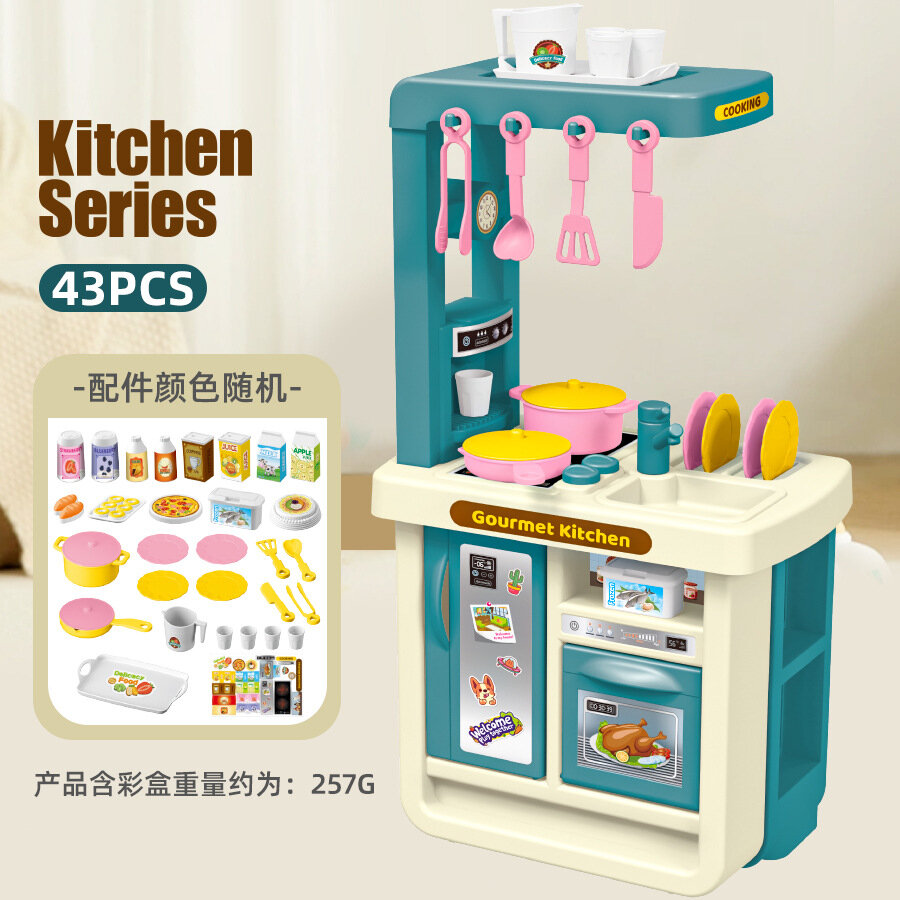 Игрушечная кухня для детей, ролевые игры, симуляция готовки, мини-обеденный стол, набор кухонной утвари для мальчиков и девочек