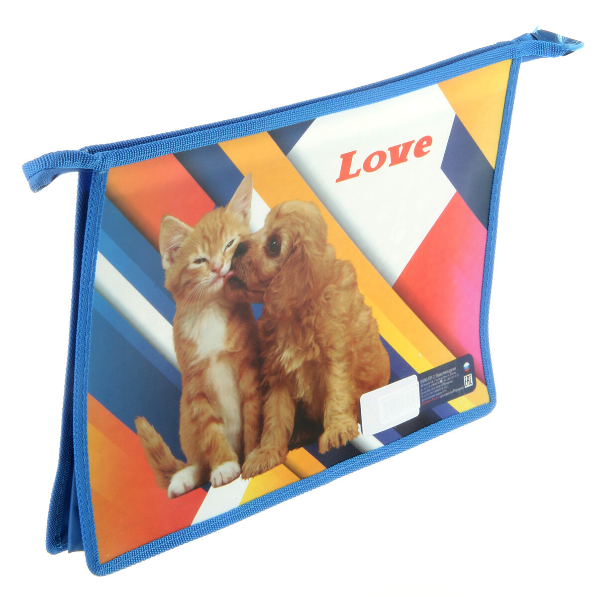 Папка сумка/портфель для документов и бумаг, тетрадей, уроков труда, А4, текстильная на молнии, Veld Co