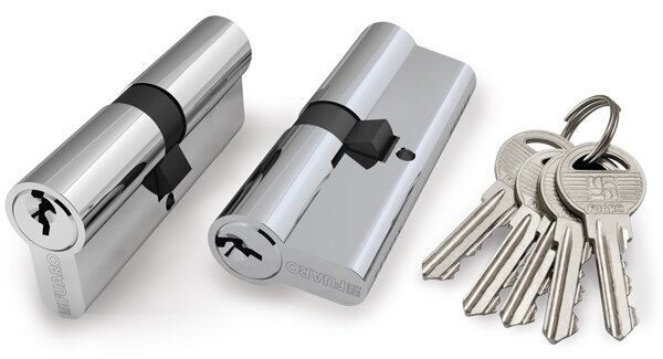 Цилиндровый механизм 100 ZA 90 mm (40+10+40) CP хром 5 кл.