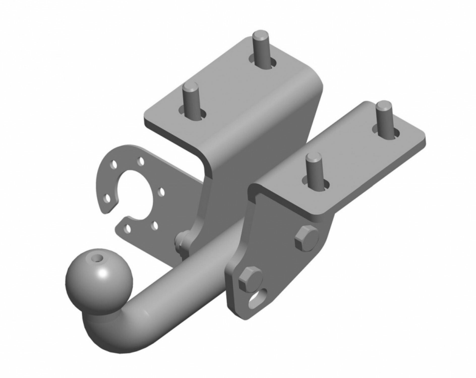 Фаркоп AvtoS для VOLKSWAGEN AMAROK (2010) с универсальной электрикой Smart(блок) и сертификатом в комплекте, арт.(VW 34+smart)