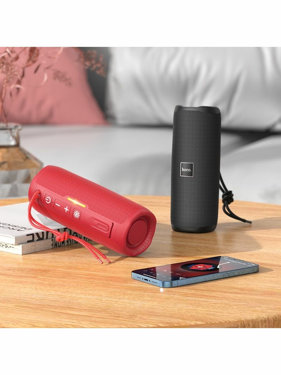 Портативная акустика Xiaomi Hoco HC16, влагозащищенная, 1200 мАч, Bluetooth 5.3, красная