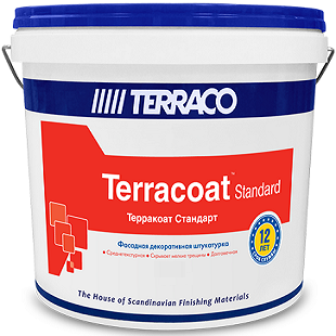 Декоративная Штукатурка Шагрень Terraco Terracoat Standard 25кг с Высоким Профилем Текстуры / Террако Терракоат Стандарт.