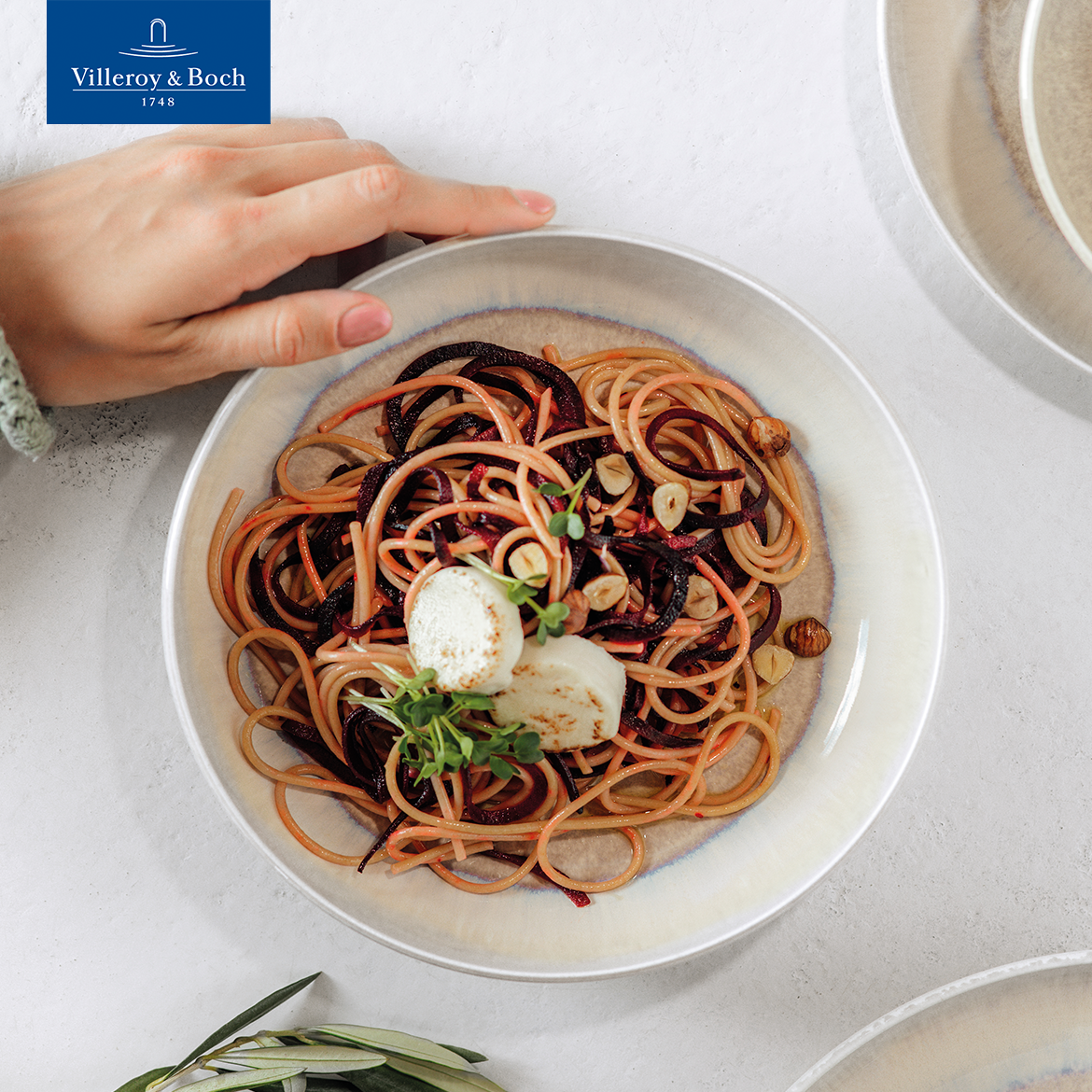 Тарелка для пасты 22 см, 650 мл, Perlemor Sand, like. by Villeroy & Boch, Премиум-Фарфор