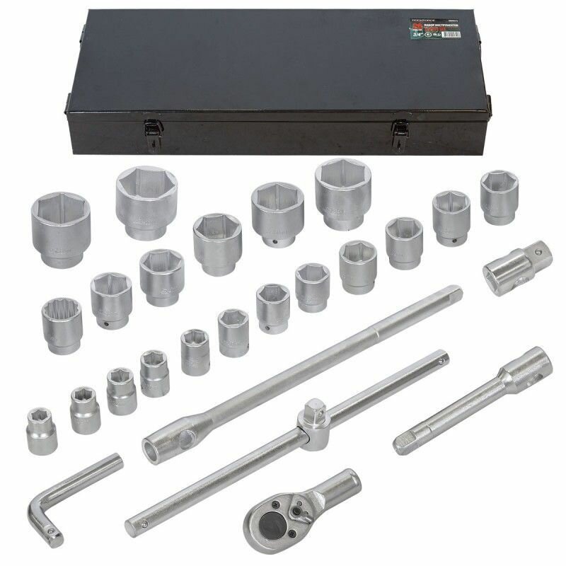 Набор инструментов 3/4" 26 предметов (6гр.) ROCKFORCE, в кейсе