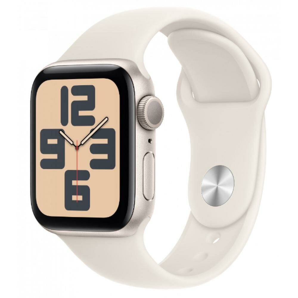 Часы Apple Watch SE (2024) 40mm Starlight Aluminium Case with Starlight Sport Band MXEF3 S/M