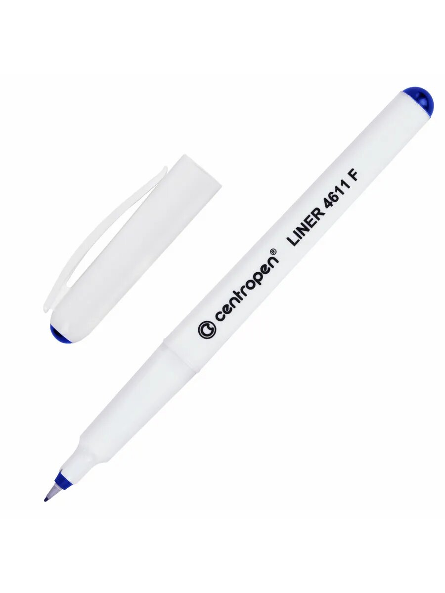 Ручка капиллярная линер синяя, трехгранная, линия 0,3 мм