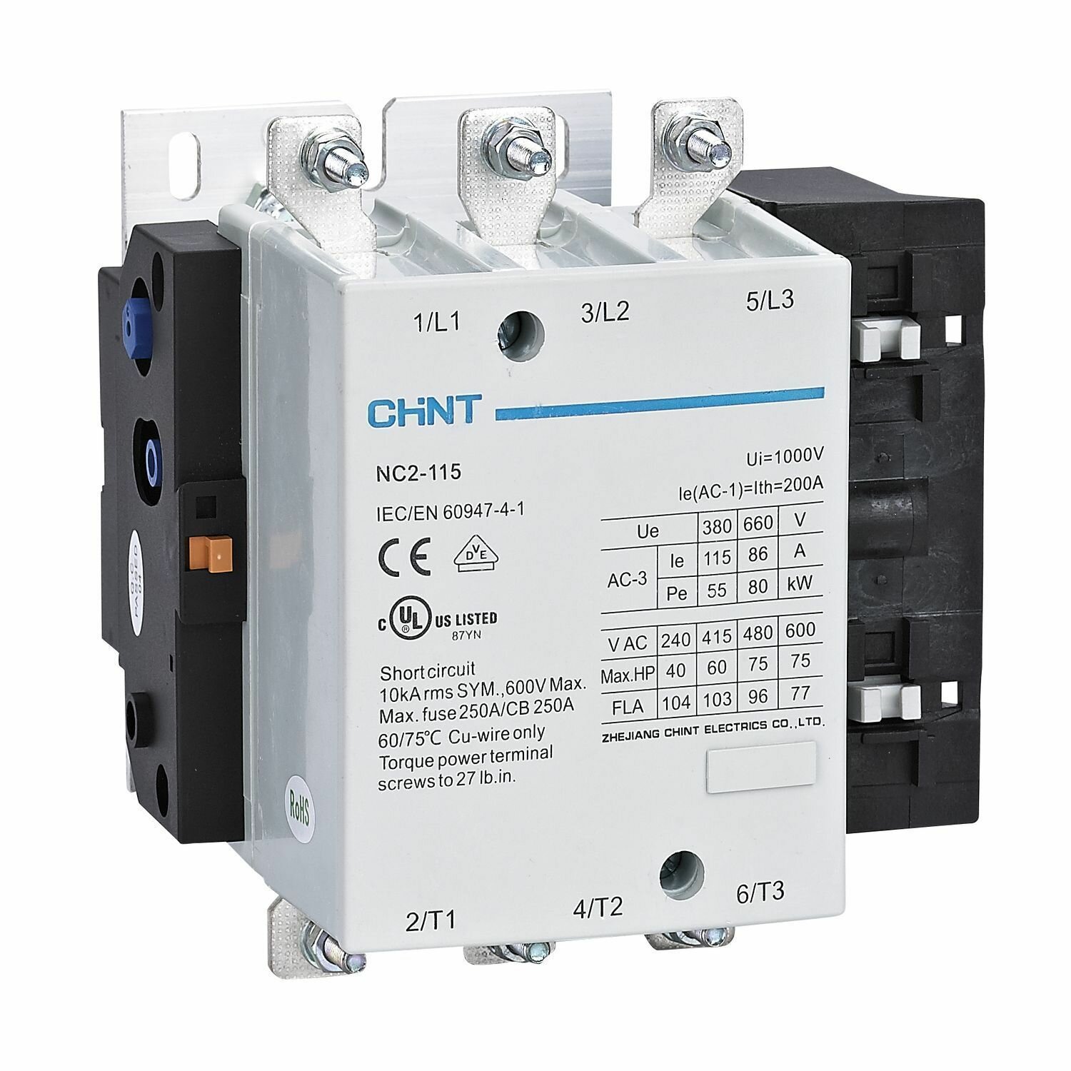 Пускатель (контактор) NC2-115 115А (3-фазный) CHINT