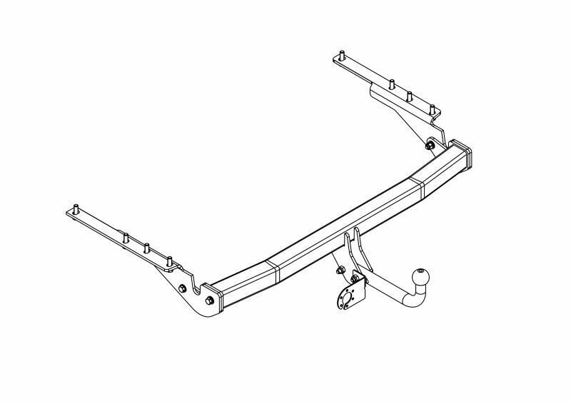 Фаркоп AvtoS TY 49 для Toyota RAV4 (только для версии Long) 2007-2012(паспорт и сертификат в комплекте)(без электрики)