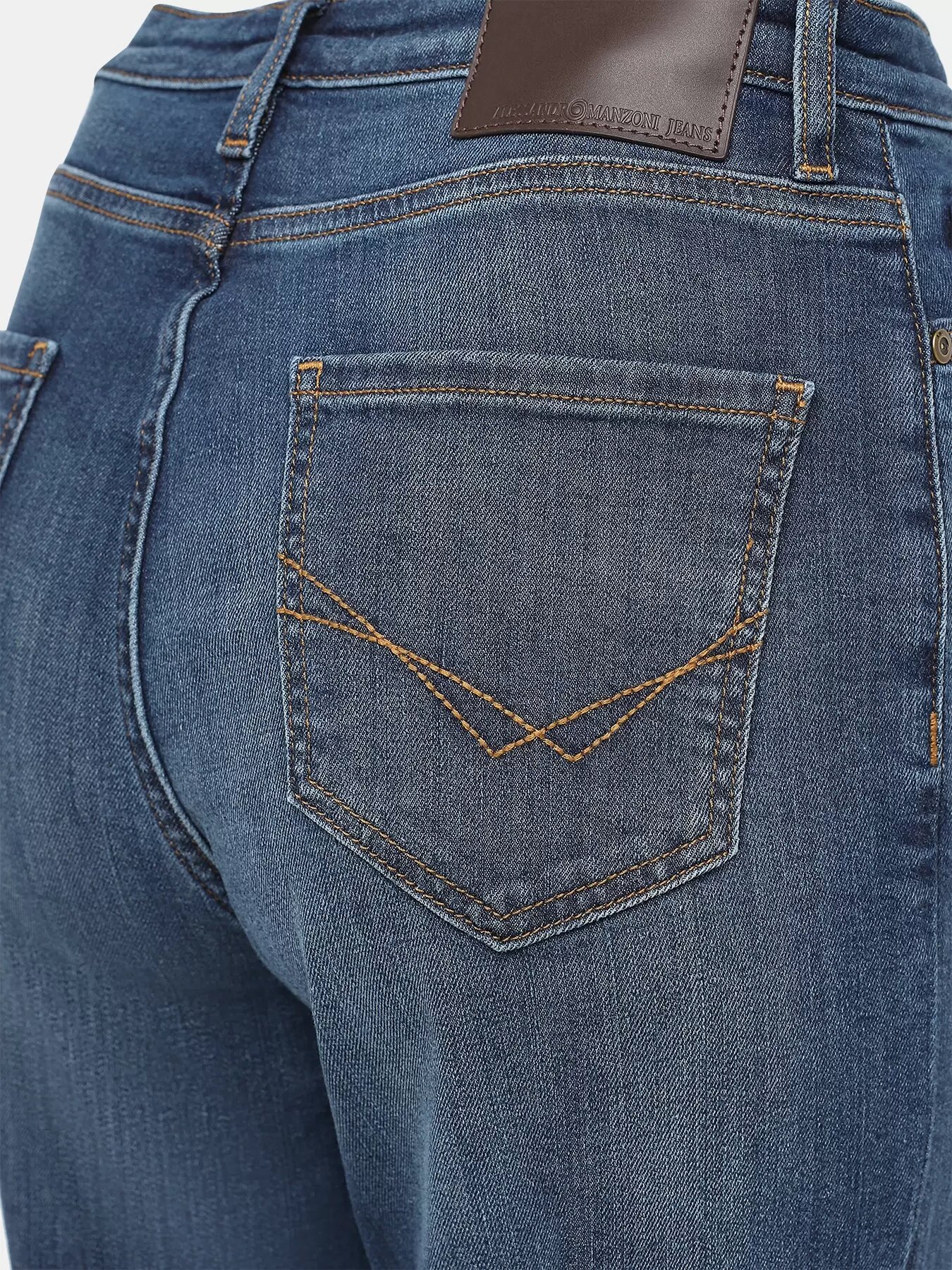 Джинсы бойфренды Alessandro Manzoni Jeans, размер 40, синий — фото 1