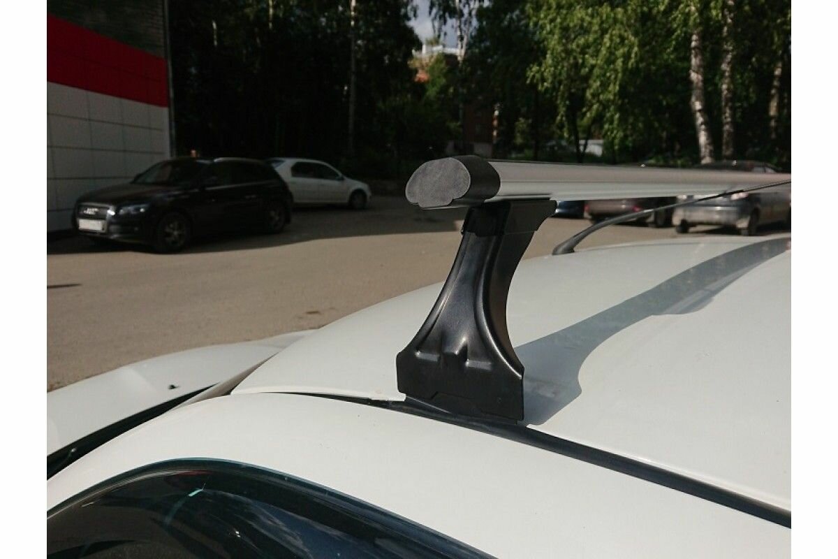 Багажник на крышу в штатные места с аэродинамическими дугами для Renault Scenic 1997-2002 г. в. / Рено Сценик