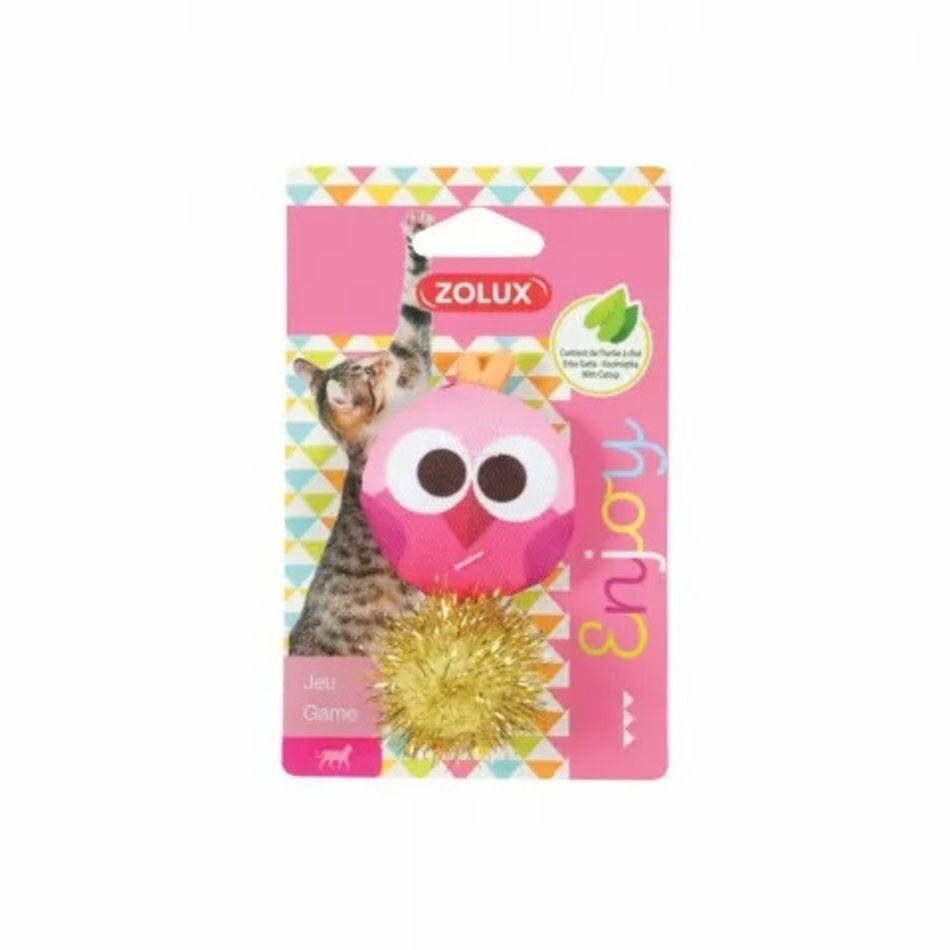 ZOLUX Игрушка для кошек с кошачьей мятой Совушка, розовая, 580725