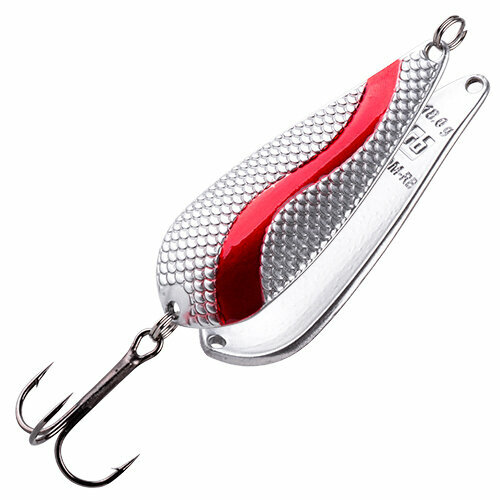 Блесна литьевая из латуни на щуку, покрыта серебром RB Атом-M 13гр - 29