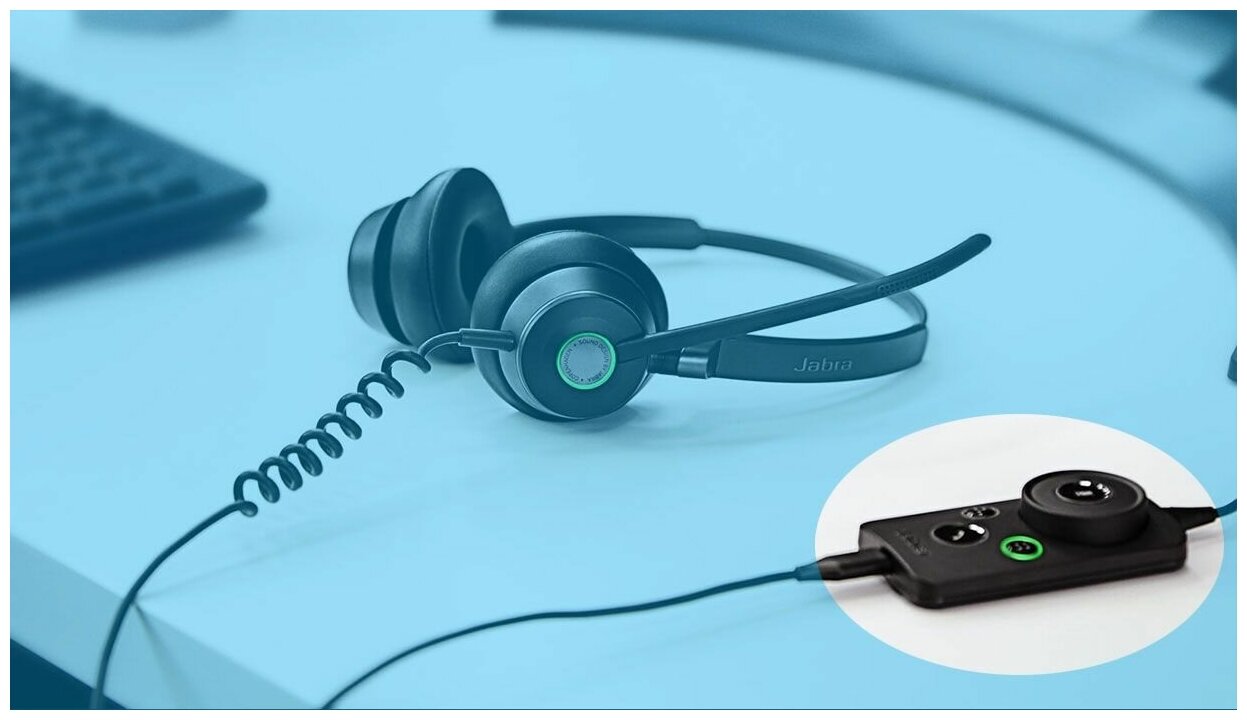 Блок управления звонками Jabra Engage LINK USB-C 50-159 MS, кнопка mute, быстрый набор, цветовая индикация статуса