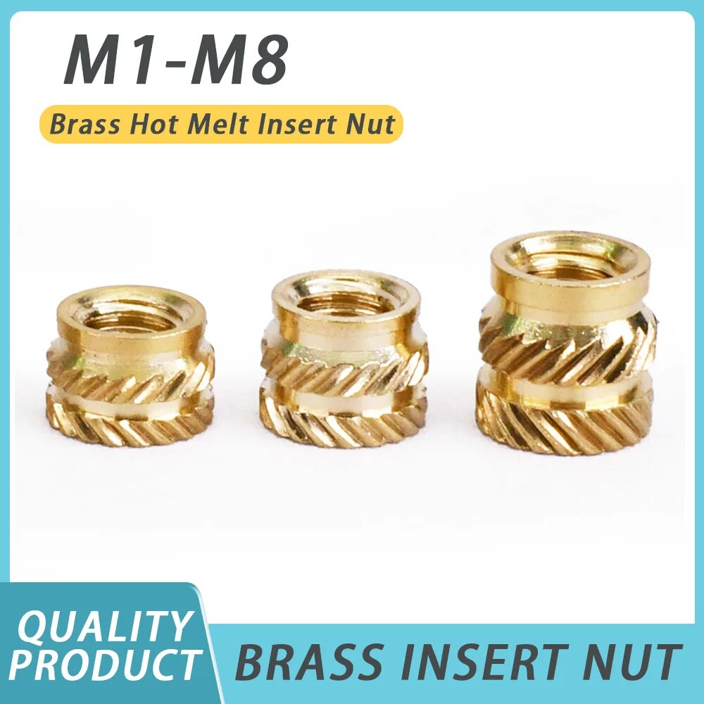 Медные гайки M1-M8 для 3D принтера M5(OD8mm) 30Pcs, Length 6mm
