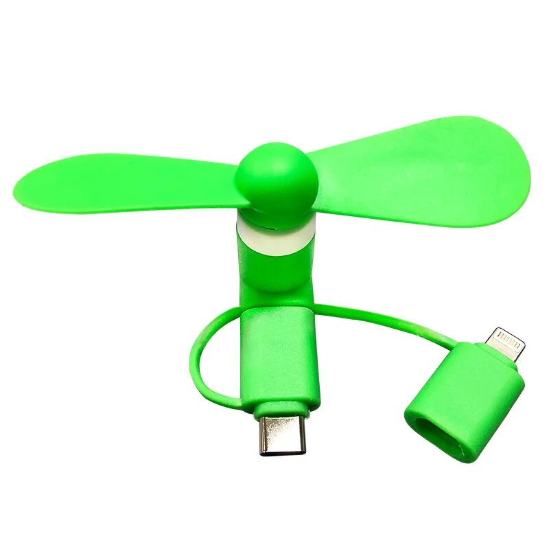 USB-вентилятор для телефона 3 в 1 Зеленый, Light Green