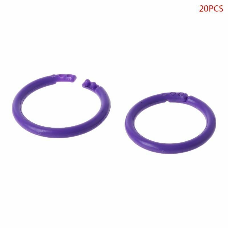 Цветные пластиковые кольца для переплета диаметром 20 28 мм-фиолетовый