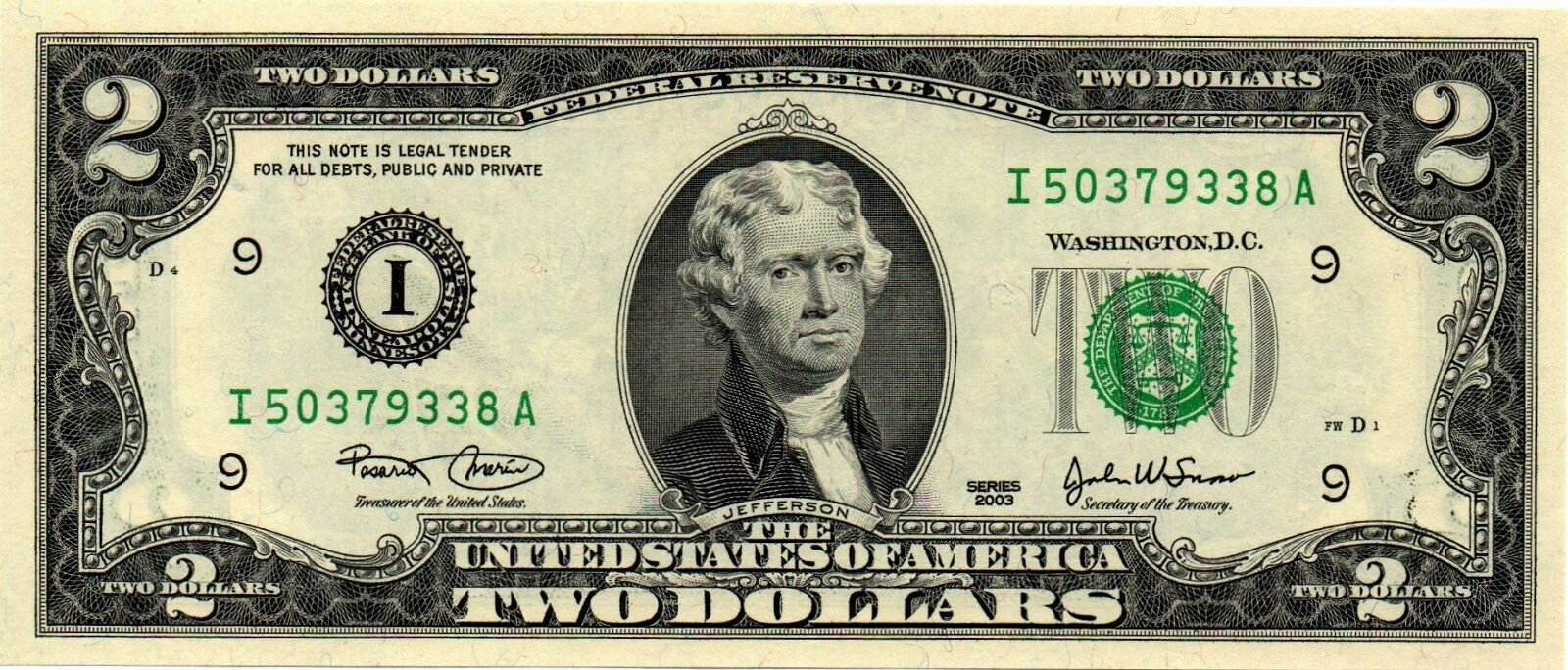 2 доллара 2003 год США 50379338