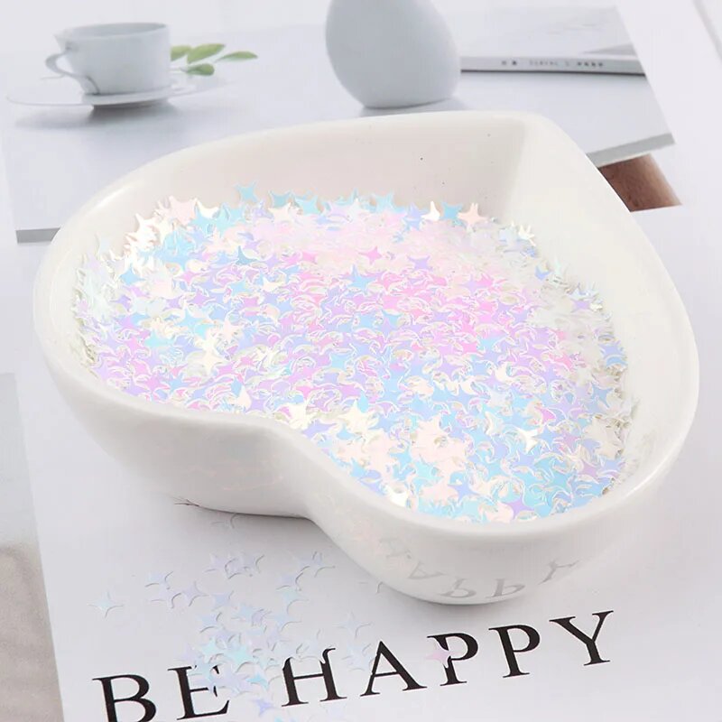 Блестки звездочки ipatches серебристые 10 г Белый, AB white