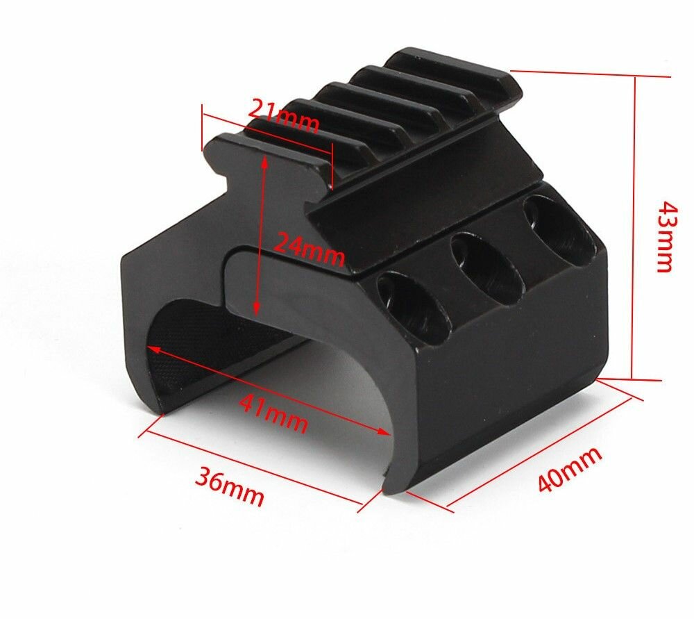 База Weaver, для ИЖ-43, черная, алюминиевая, 41-47 мм, 114 грамм