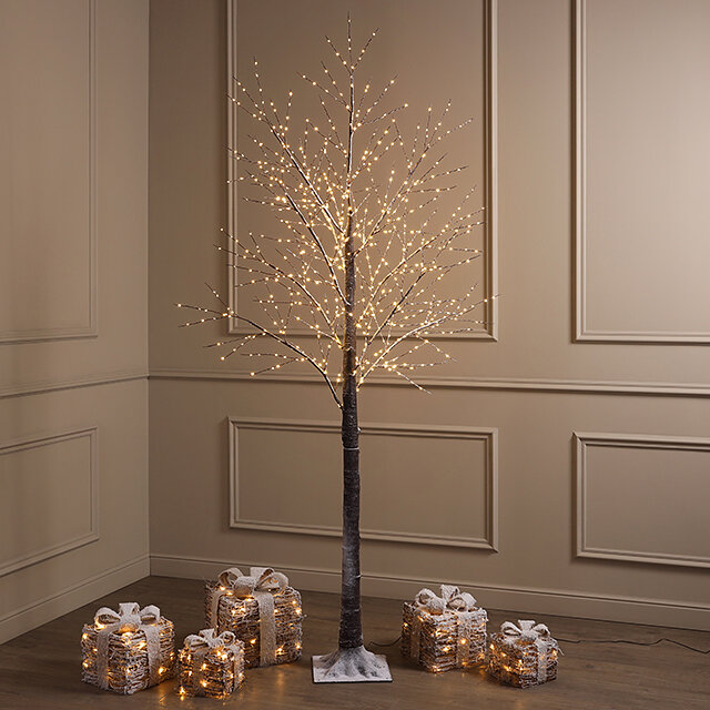 Светодиодное дерево Cunnington 210 см, 750 теплых белых микро LED ламп, IP44, Winter Deco, 4070703