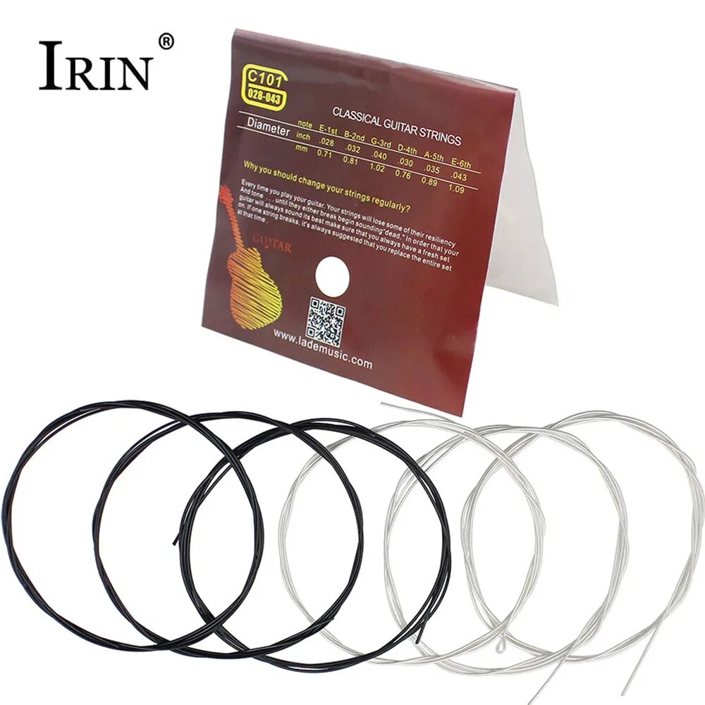 MuzcYM струны для классической гитары C101 черные посеребренные