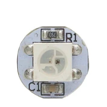 Светодиод RGB WS2812B 10шт, White PCB