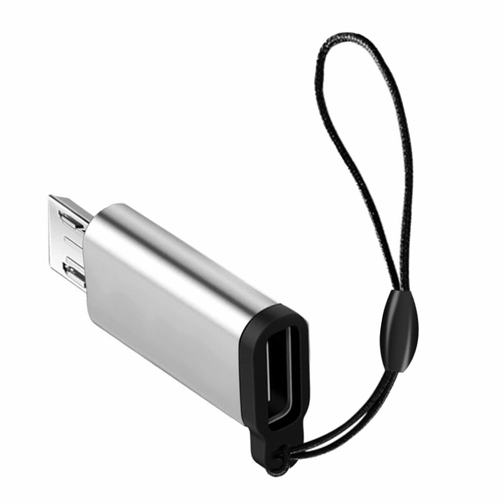 USB C -C -женский в микро -мужской конвертер адаптера с зарядкой поддержки и синхронизации данных для портативного телефона