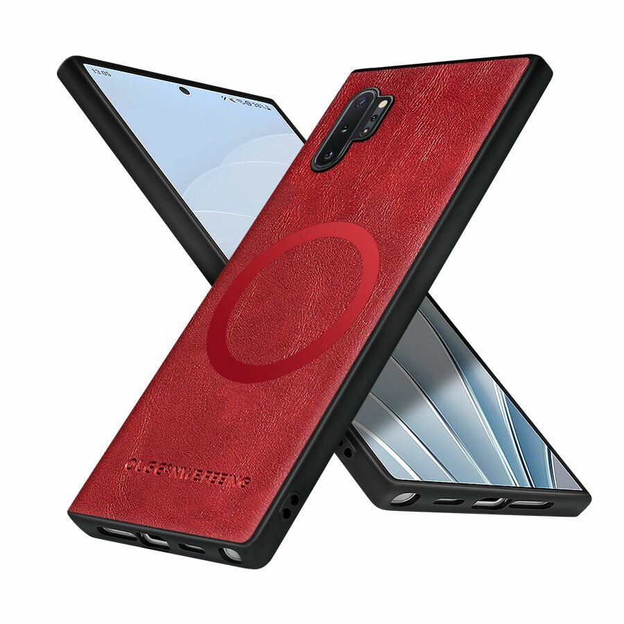 Кожаный чехол для телефона Samsung Galaxy Note 10 Plus / Самсунг Ноте 10 Плюс, модный, легкий, устойчивый к падениям, прочный, простой