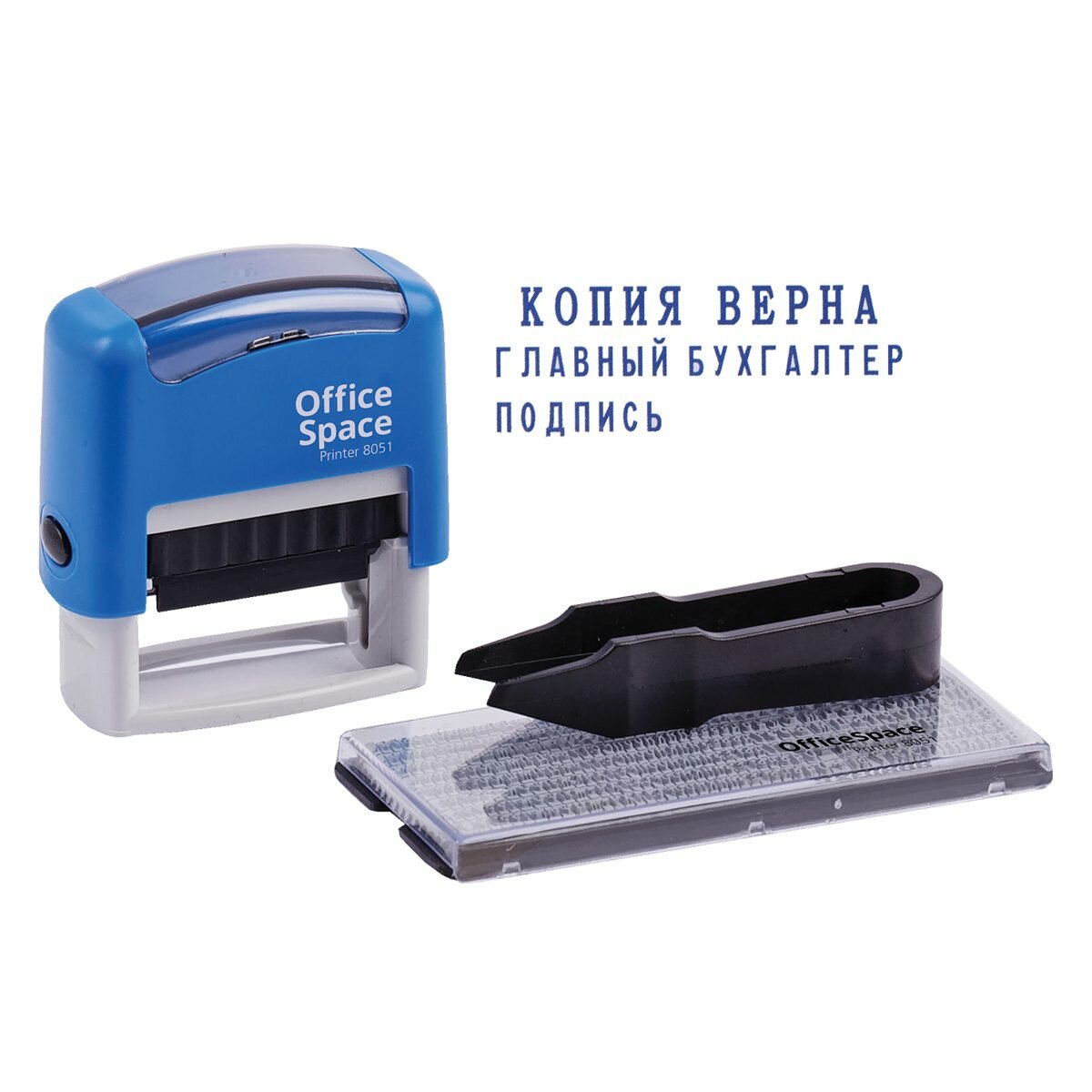 Штамп самонаборный OfficeSpace (3 строки, 38x14мм) (BSt_40503)