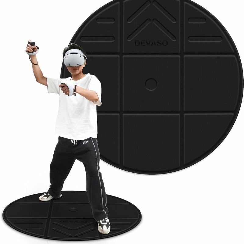 Складной коврик VR для виртуальной реальности, круглый коврик для игр премиум-класса для Meta Quest 3/Oculus Quest 2/Pro/PSVR2, Pico 4/4 Pro